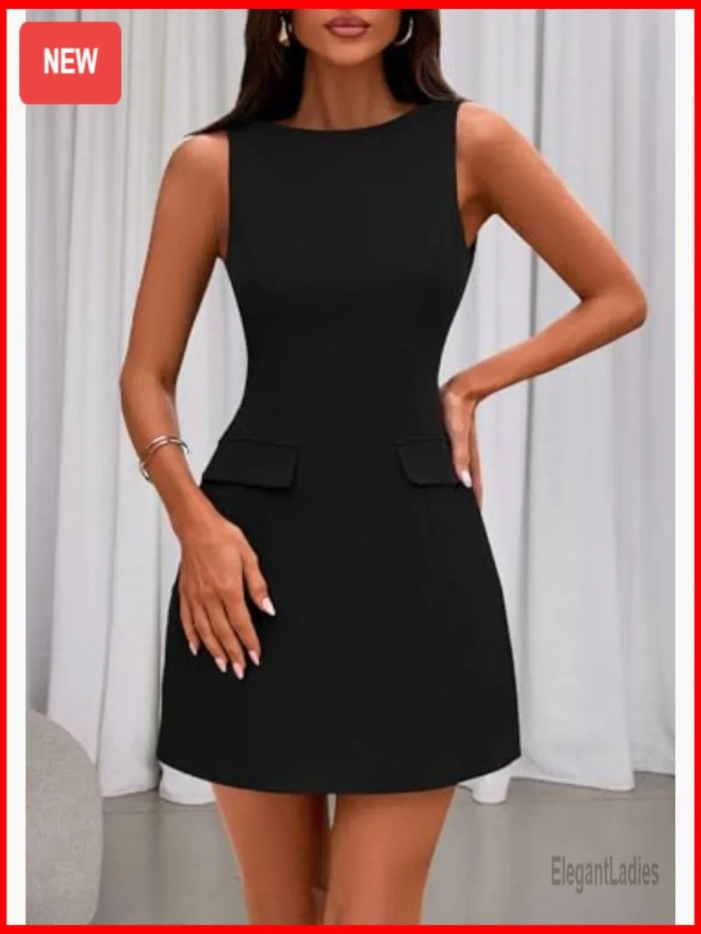 Dresses | Sleeveless Boat Neck Bodycon Aline Mini Dress Work Office ...